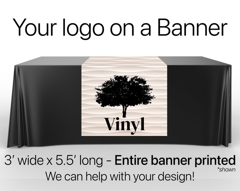 Table Overlay Custom Vinyl Banner Table Runner Personalized - Etsy