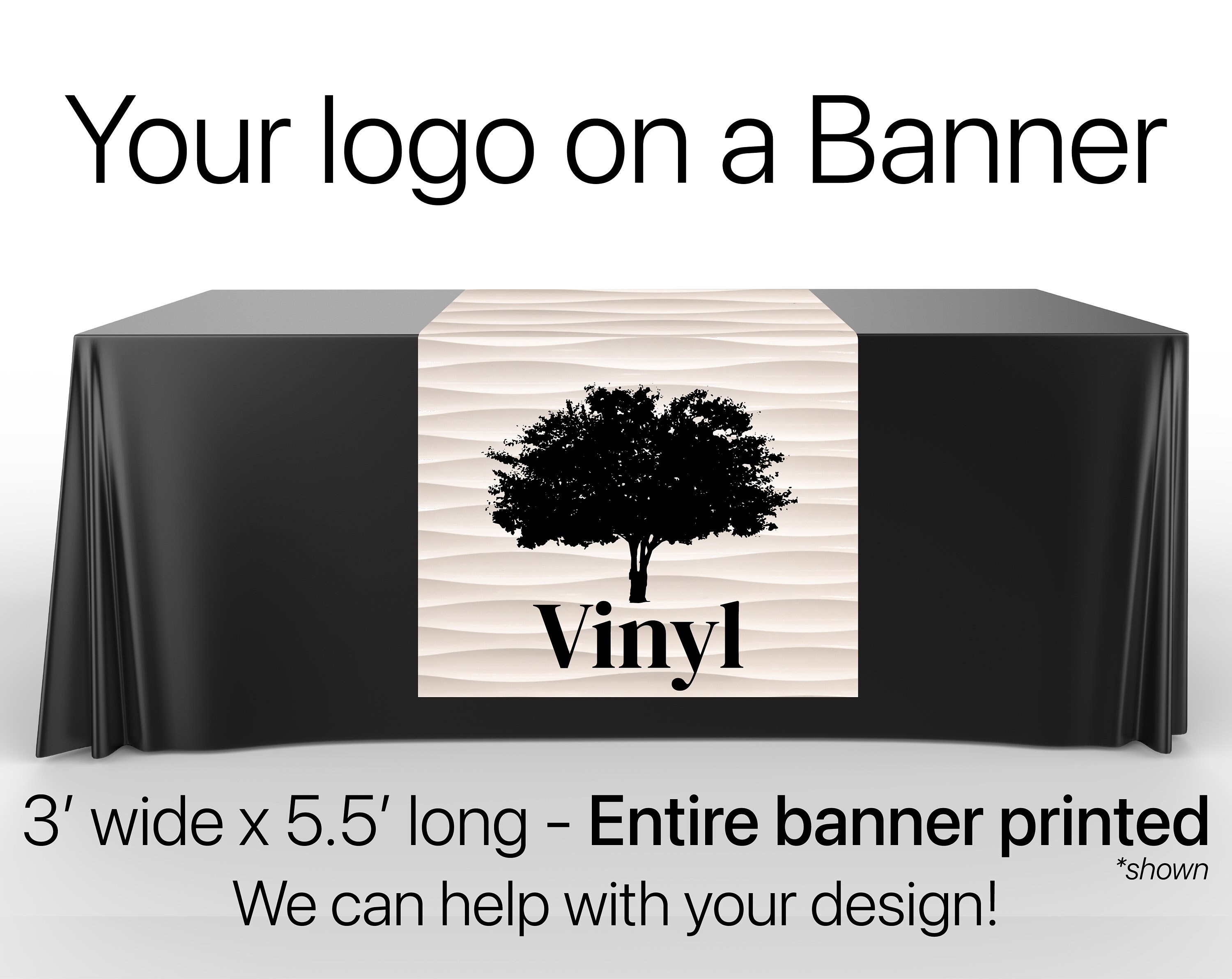 Table Overlay Custom Vinyl Banner Table Runner Personalized - Etsy