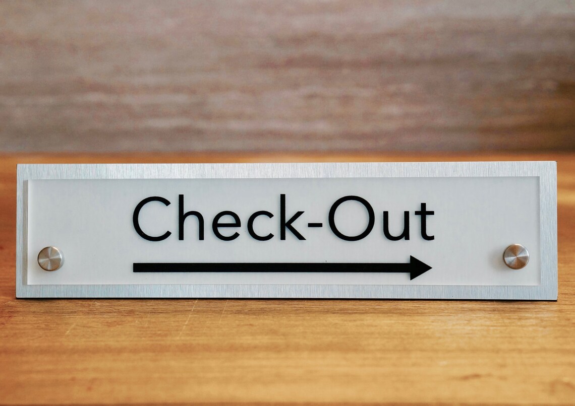 Desk Sign Check Out Sign Personalized Desk Name Plate for the | Etsy