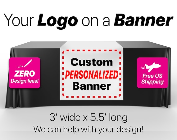 Table Overlay Custom Vinyl Banner Table Runner Personalized - Etsy