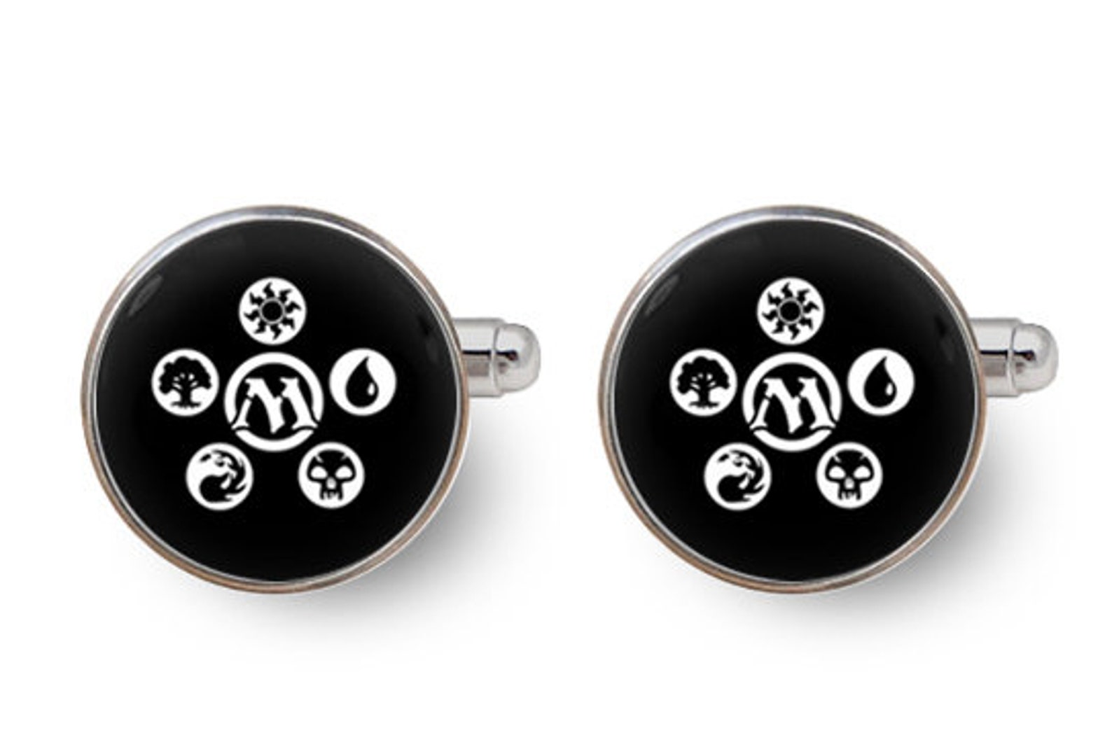 Magic the Gathering Cuff Links,mtg Cufflinks,mana Symbols,mtg Mana ...