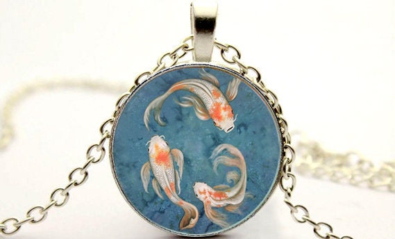 Japanese koi fish necklace koi pendant koi jewelry with gift | Etsy