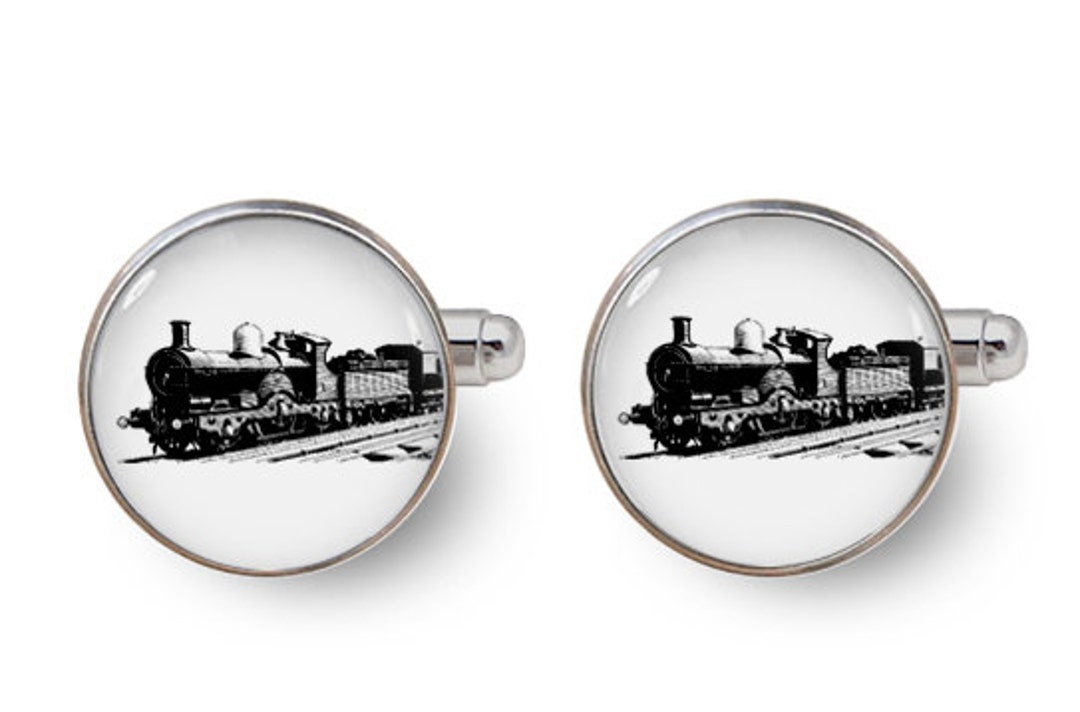 Steam Train Cufflinks,steam Train Gifts,vintage Steam Train Cufflinks ...