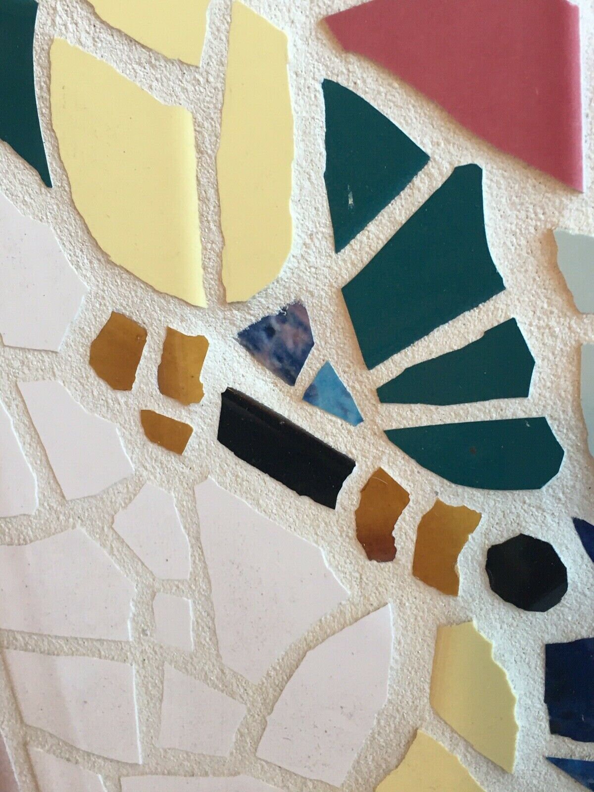 Parrot Art Mosaic Tile Wall Hanger Vintage Framed Mid Century 28 X 15 ...