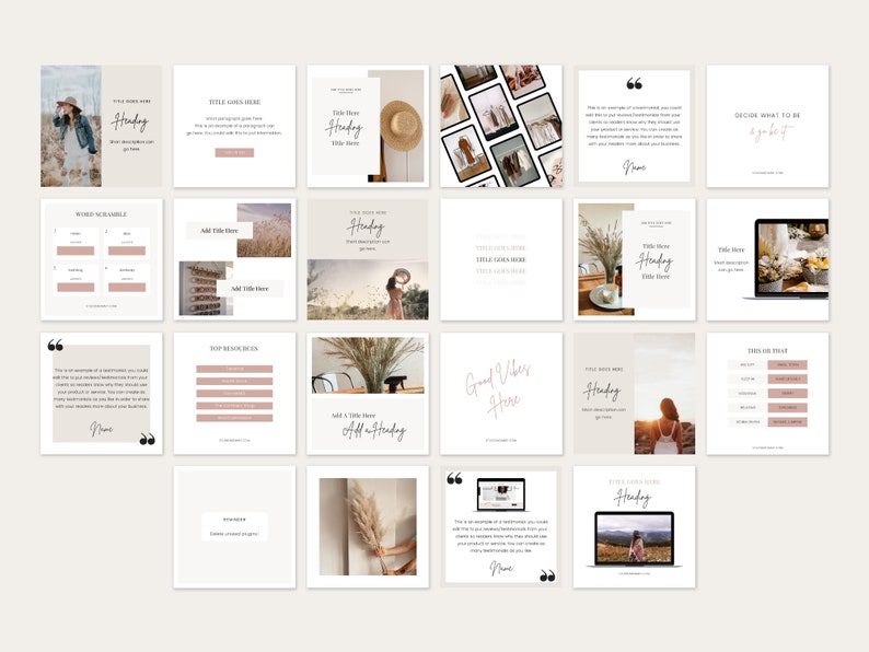 Neutral Instagram Template Canva Minimalist Instagram Post - Etsy