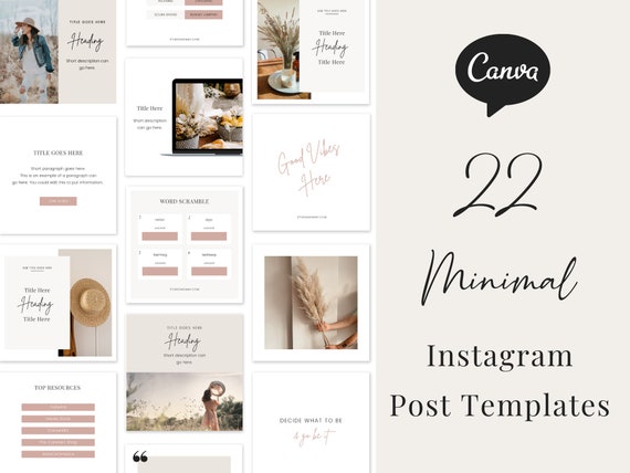 Neutral Instagram Template Canva Minimalist Instagram Post - Etsy