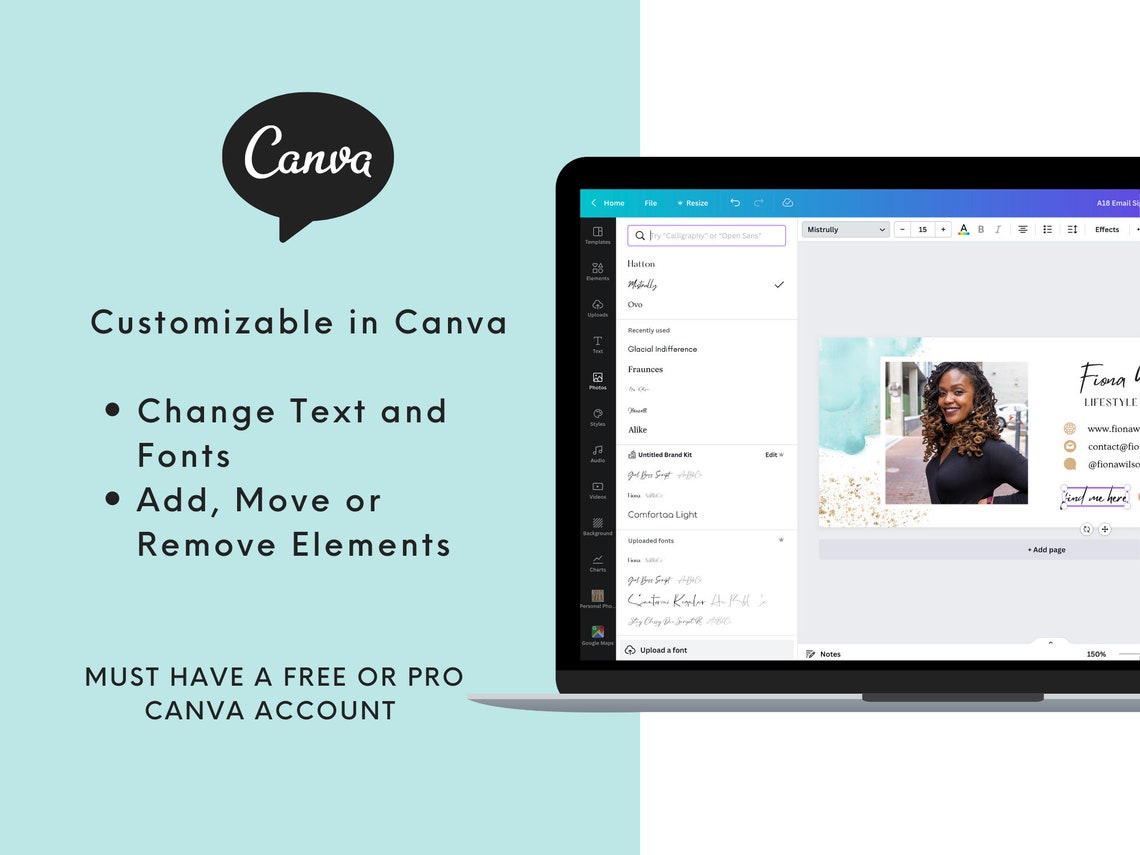 Email Signature Canva Template Email Signature Template - Etsy