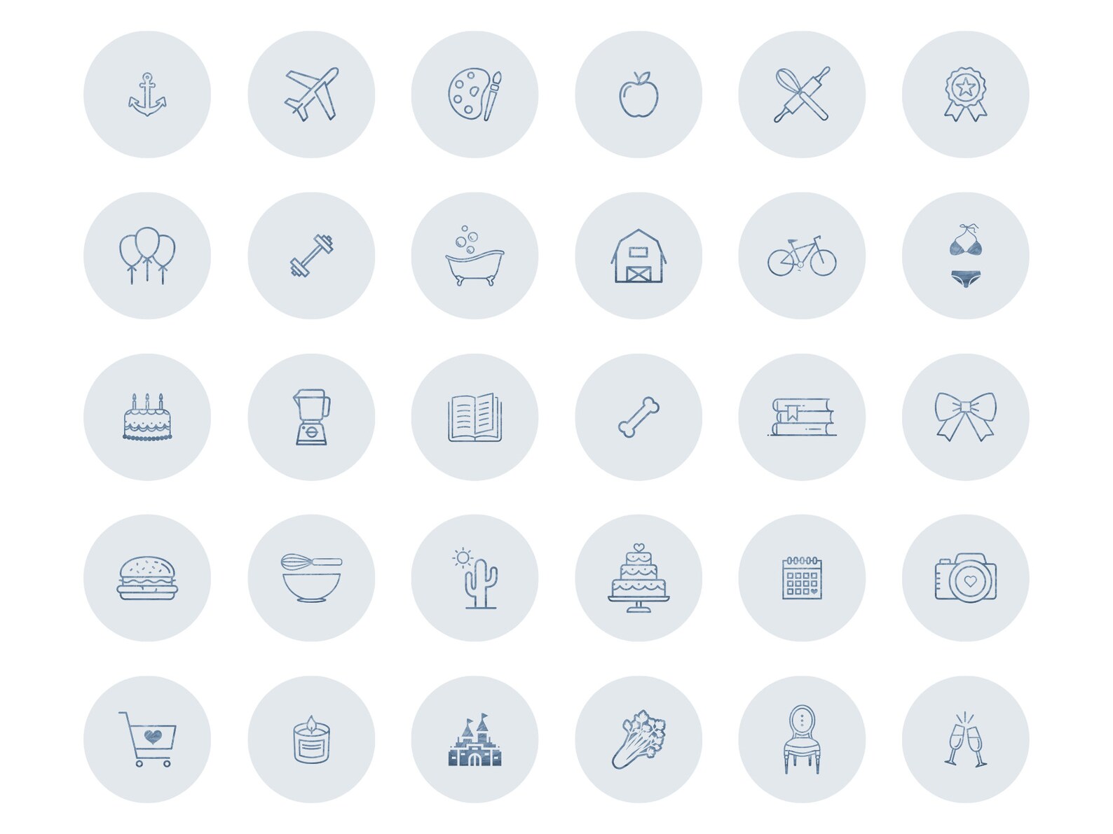 Blue Instagram Highlight Covers Instagram Story Highlight - Etsy