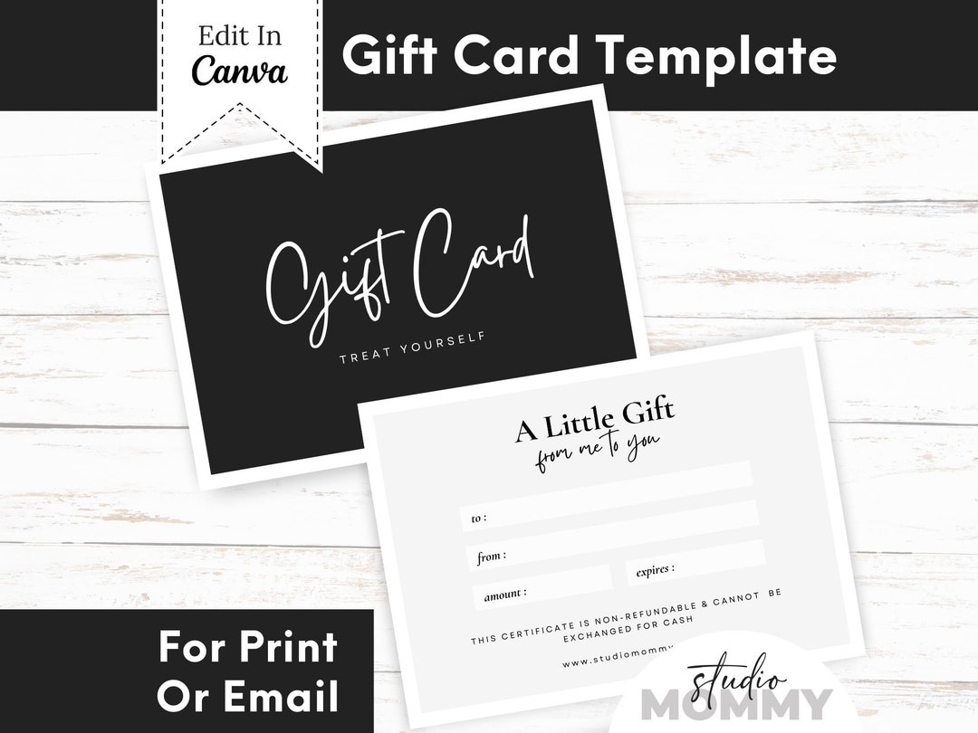 Gift Certificate Template Printable and Editable - Gift for Women ...