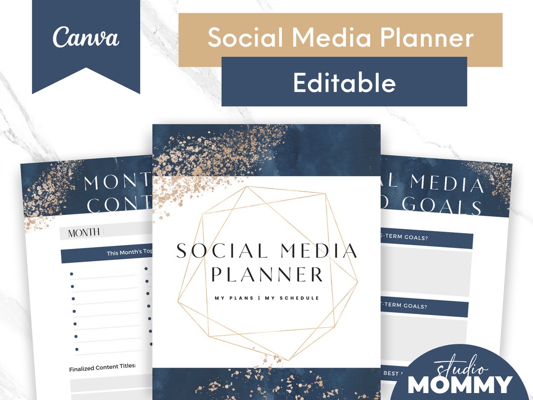 Social Media Planner Template - Digital Printable Plan Template ...