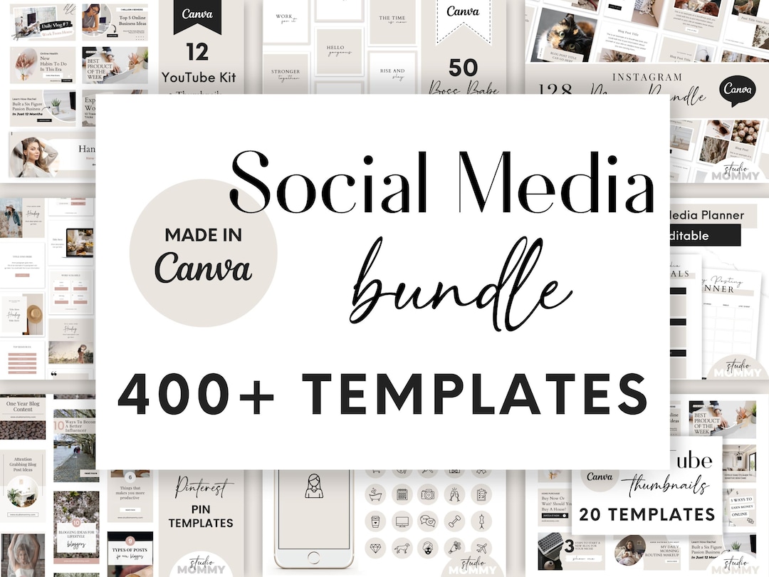 Social Media Template Bundle - Youtube Thumbnail Brand Kit ...