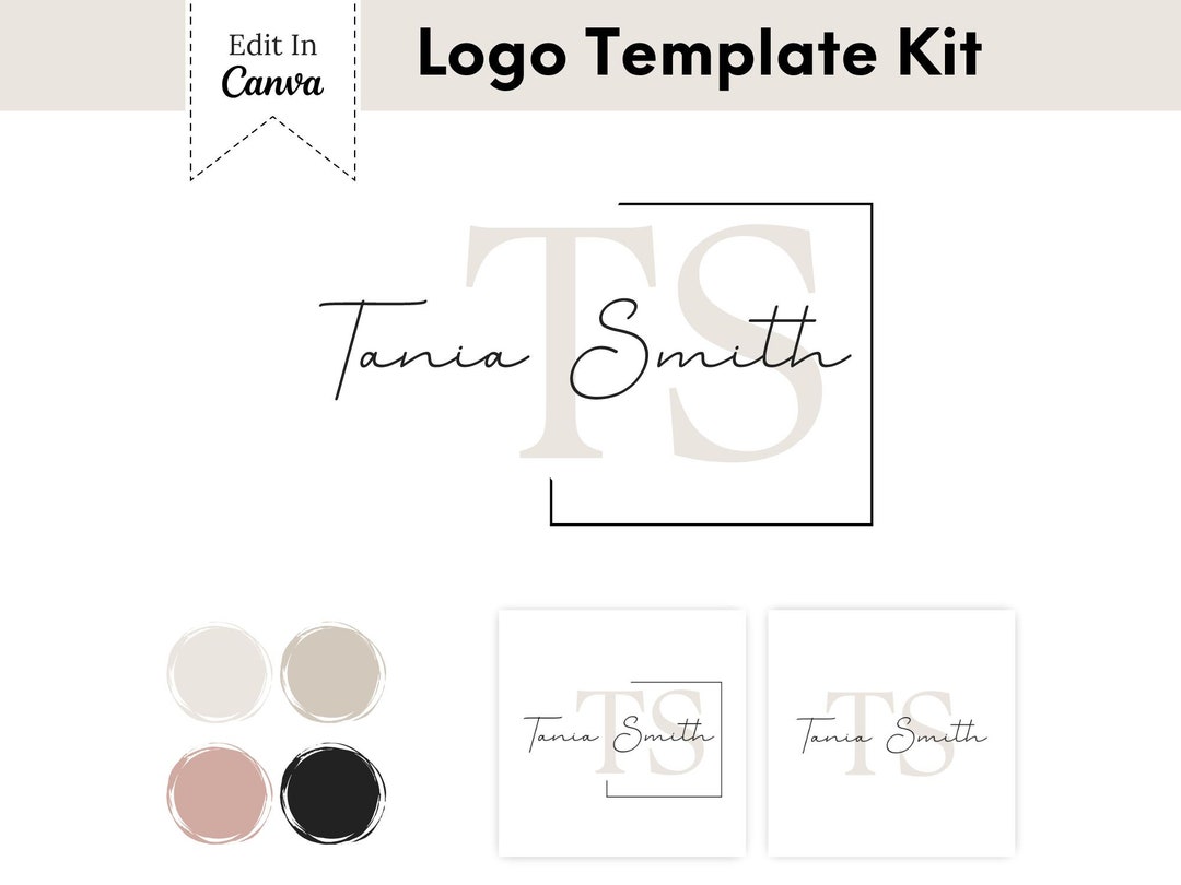 Editable Logo Template Canva - Modern Logo - Minimalist Logo - Premade ...