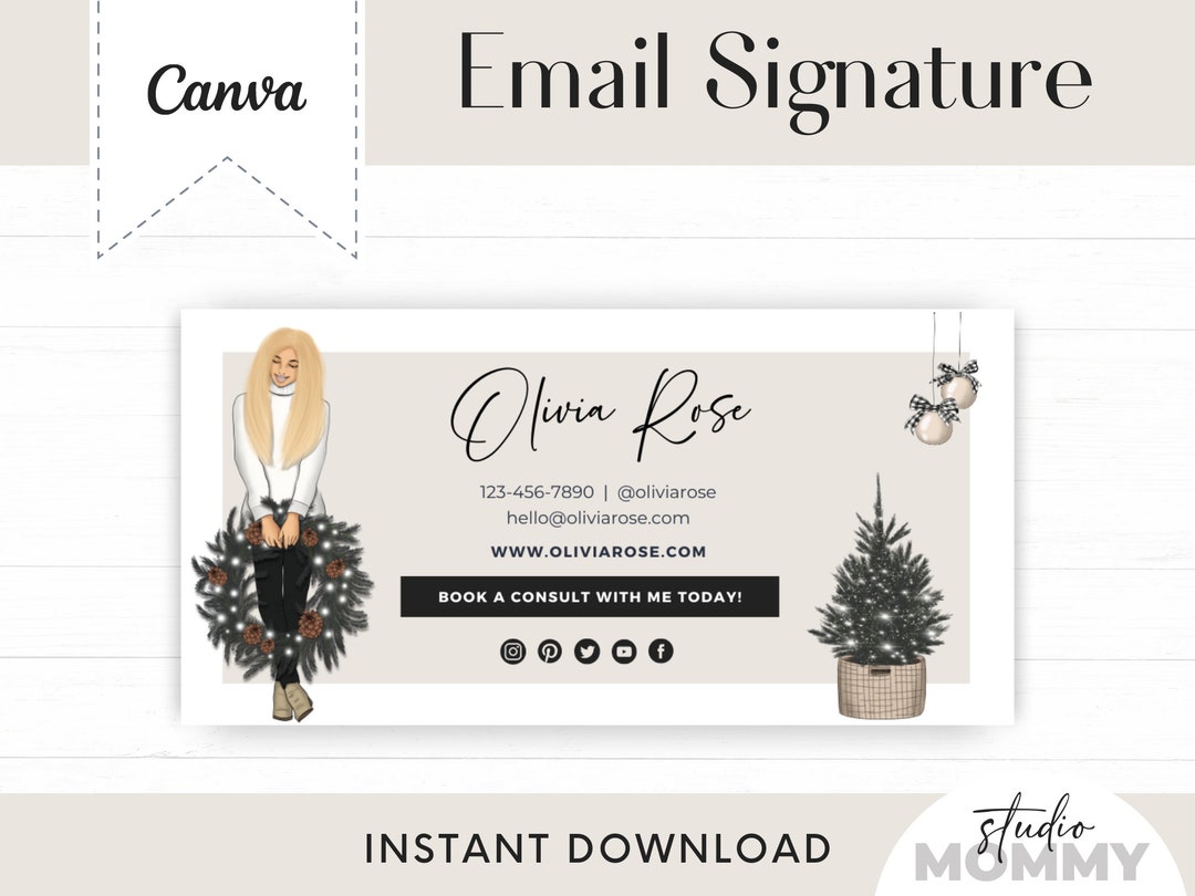 Christmas Email Signature Template Email Signature Template, Email ...