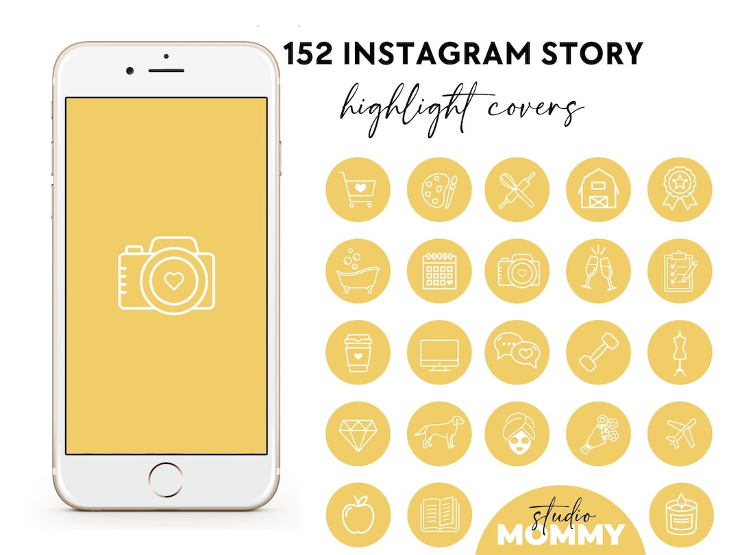 Instagram Highlight Covers Yellow - Instagram Highlight Icons ...