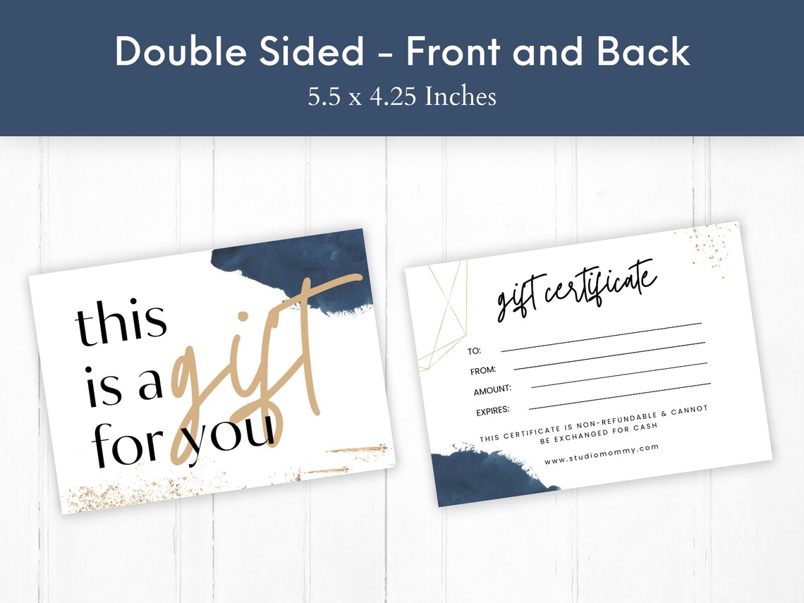 Gift Card Template Printable and Editable - Gift Certificate for Women ...