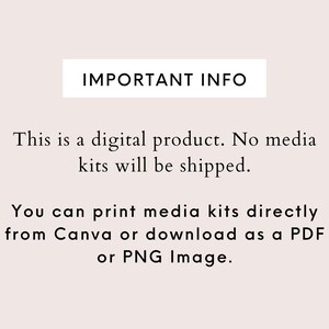 Content Creator Influencer Rate Card Media Kit Template Canva ...