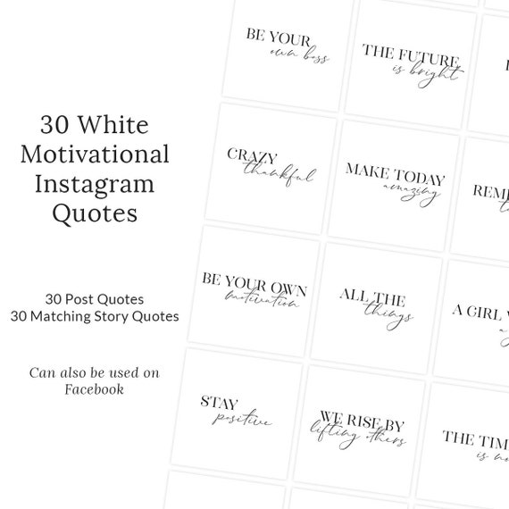 Instagram Quotes Motivational Quotes White Quotes White | Etsy