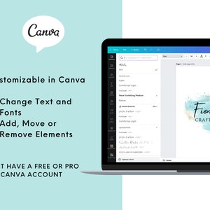 Teal Editable Logo Template Canva - Modern Logo, Minimalist Logo ...