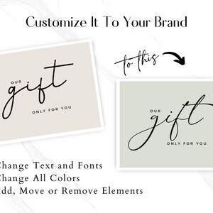 Gift Card Template Printable and Editable - Gift Certificate for Women ...
