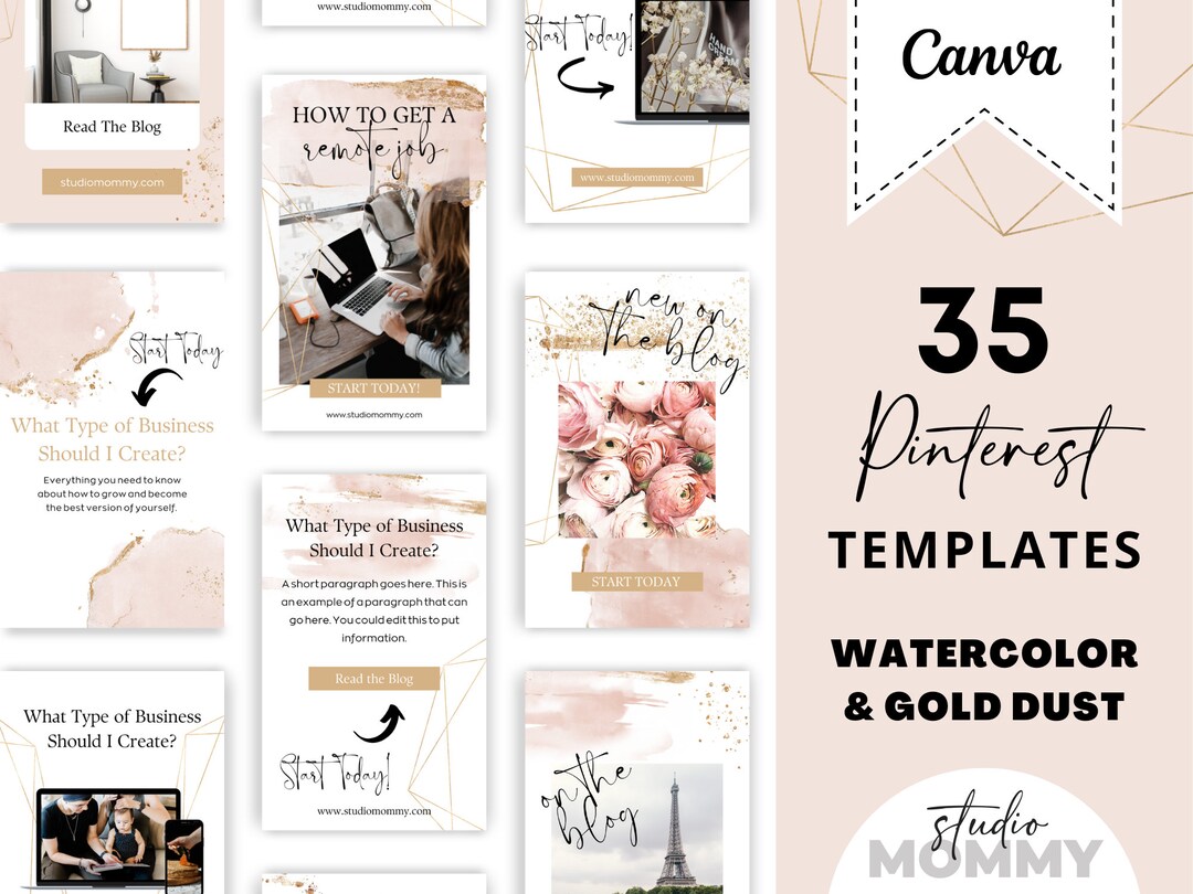 Pink Pinterest Pin Templates Pinterest Templates Canva Pinterest ...