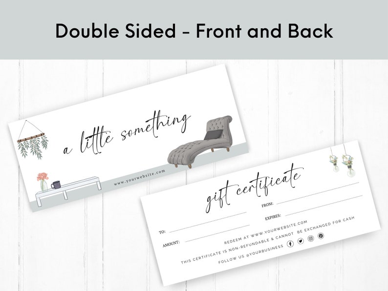 Home Gift Card Template Printable and Editable Gift - Etsy