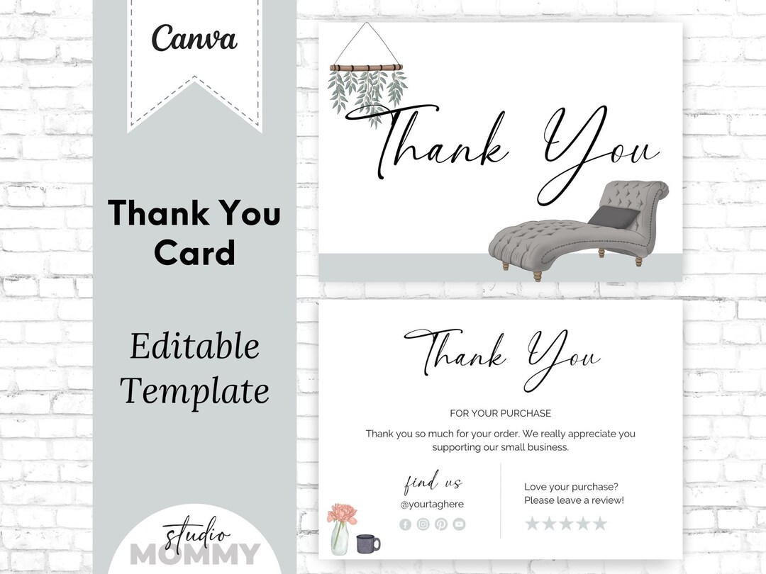 Thank You Cards Template, Thank You Gift, Thank You Cards Business ...