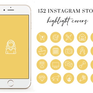 Instagram Highlight Covers Yellow Instagram Highlight Icons - Etsy