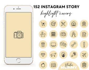 Yellow Instagram Highlight Covers Instagram Story Icons - Etsy