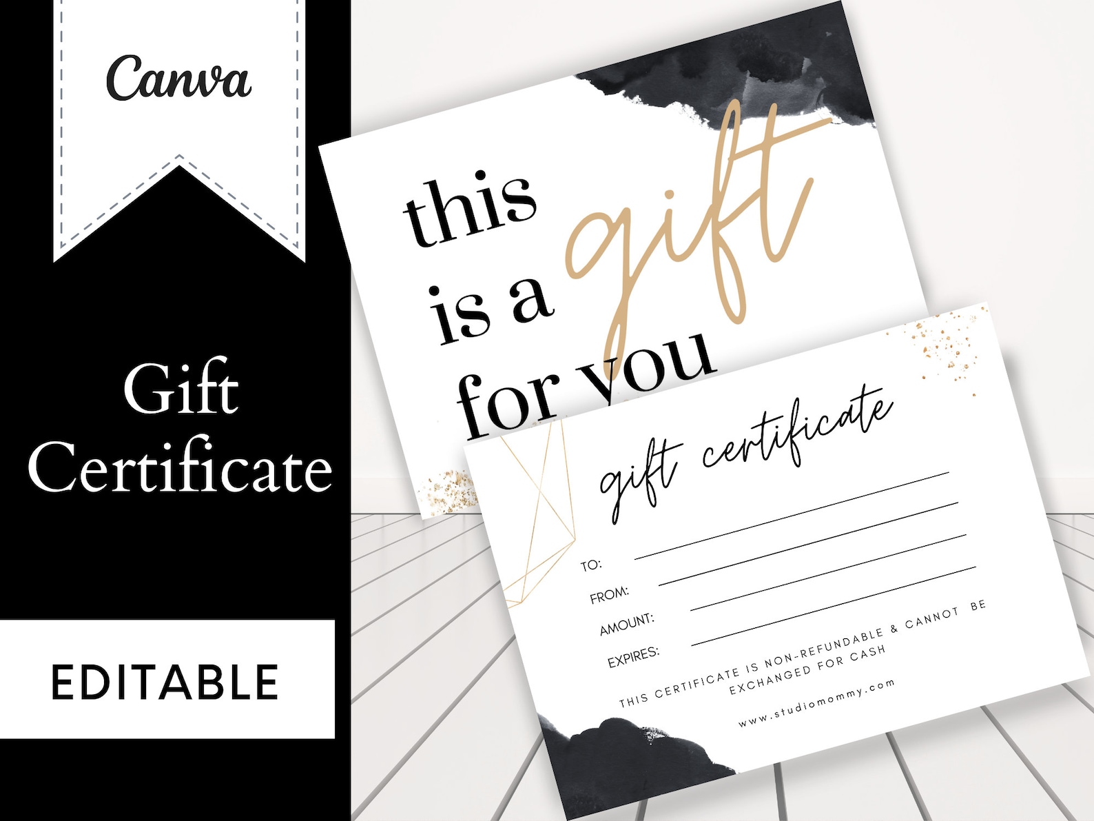 Gift Card Template Printable and Editable Gift Certificate - Etsy