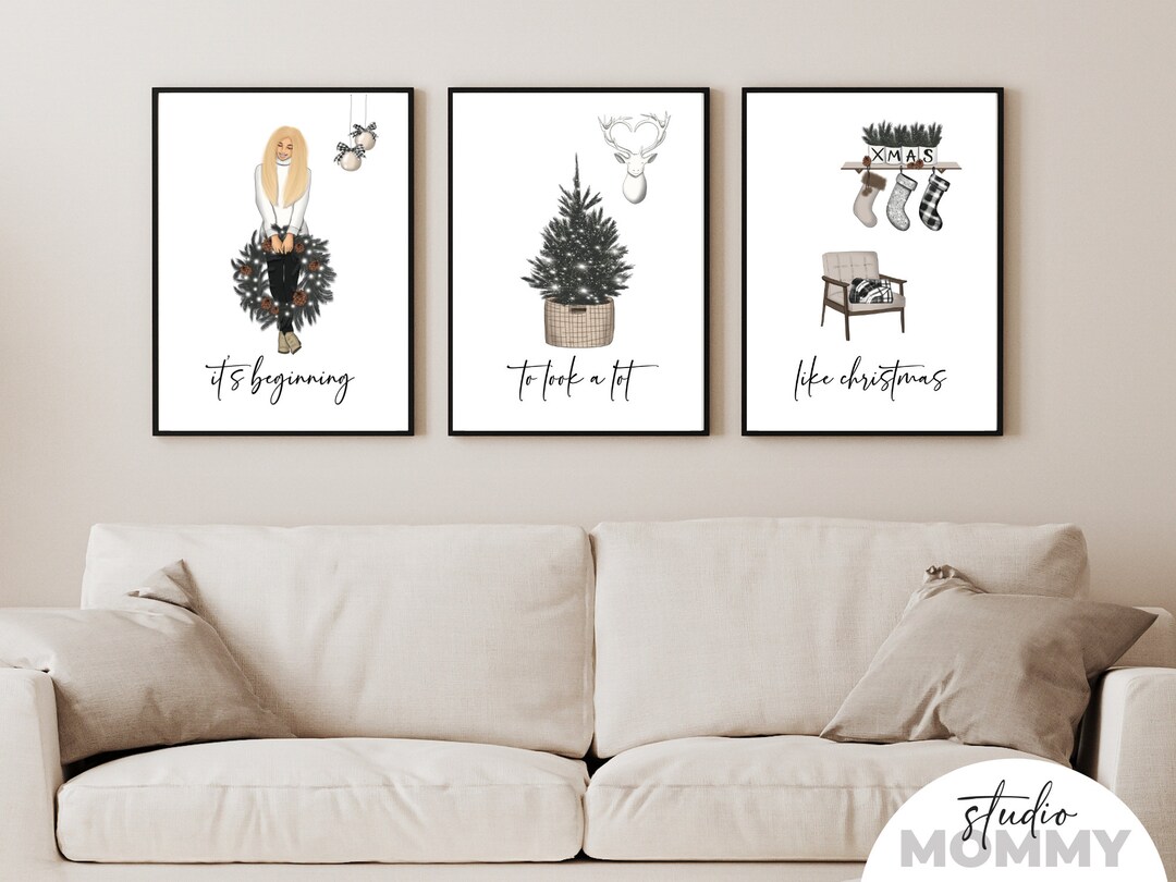 Christmas Wall Art Printable, Christmas Decor Holiday Signs, It's ...