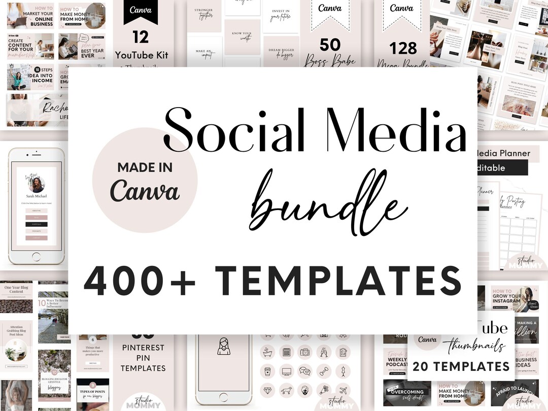 Social Media Template Bundle - Youtube Thumbnail Brand Kit ...