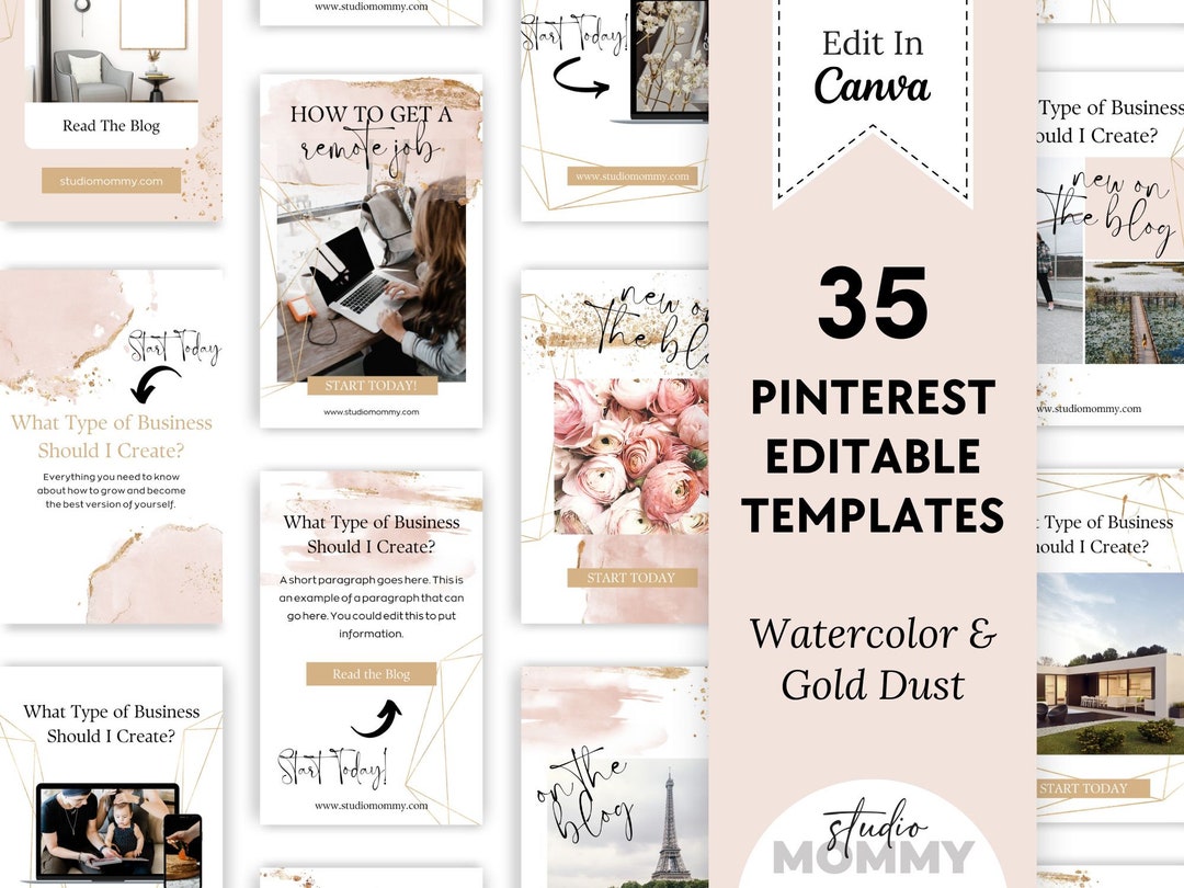 Pink Pinterest Pin Templates - Pinterest Templates Canva - Pinterest ...