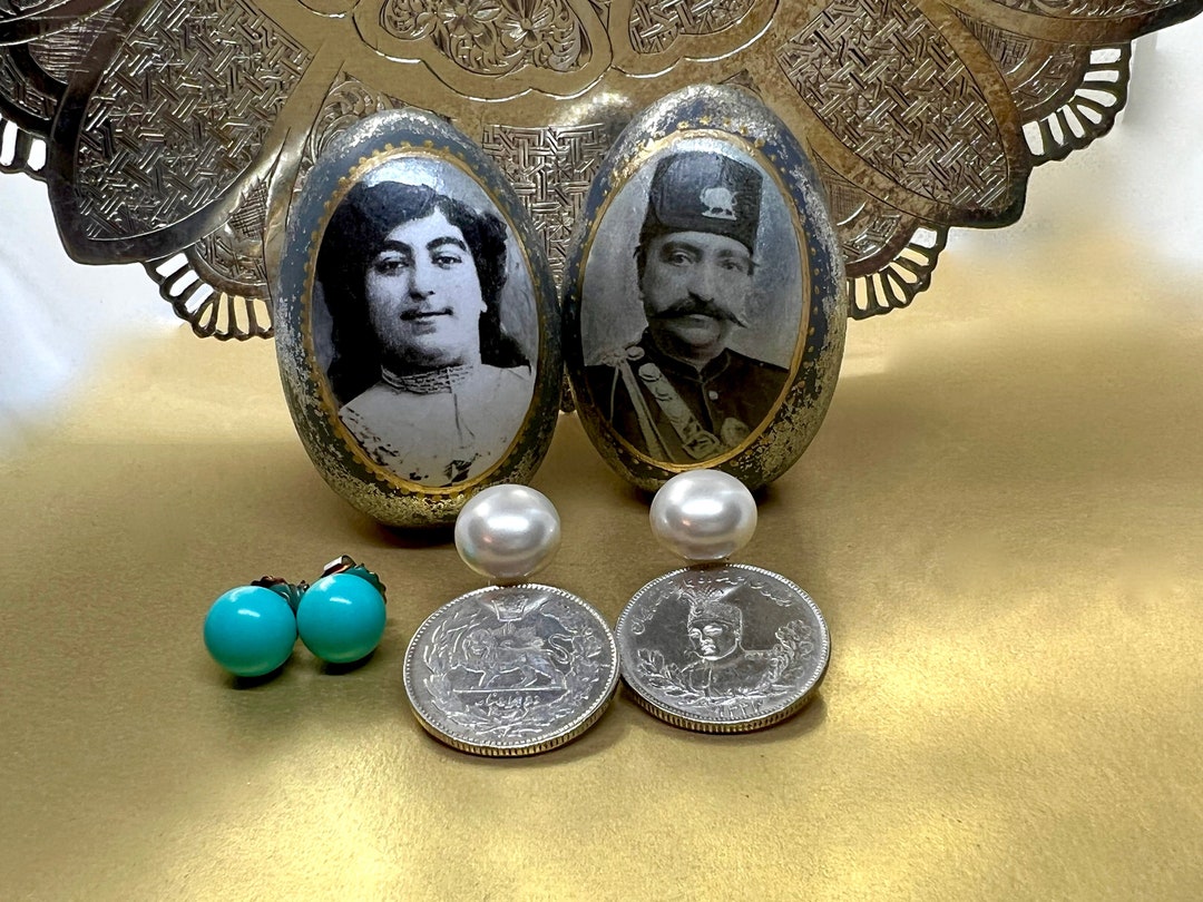 Sterling Silver, Qajar 114 Year Old Silver Qajar Ghajar Coins, Persian ...