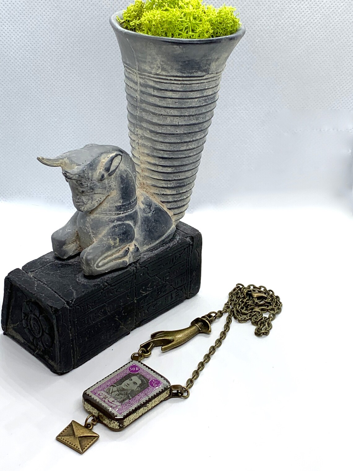 Persian Necklace Pahlavi Vintage Postage Stamp Persian - Etsy