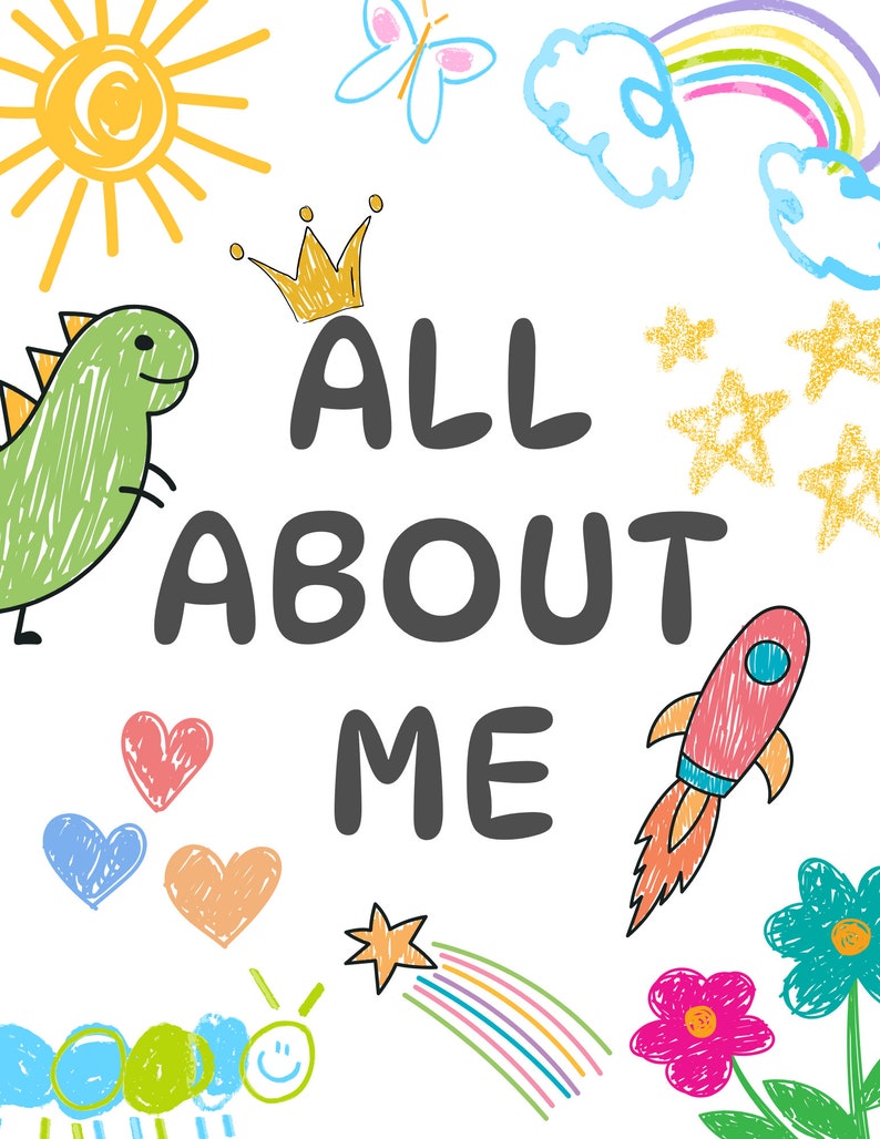 All About Me Coloring Pages for Kids - INSTANT DOWNLOAD - Etsy