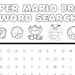 Kids Word Search SUPER MARIO BROS. Theme - Instant Download! - Etsy