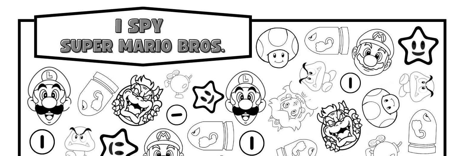 I Spy Super Mario Bros. Theme - INSTANT DOWNLOAD - Etsy
