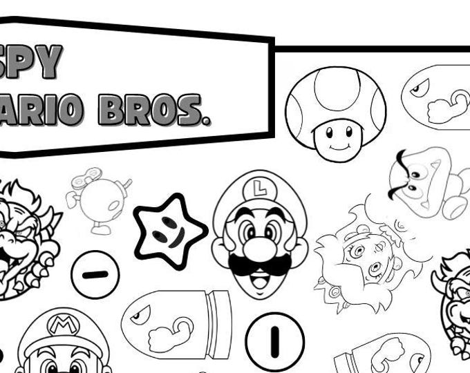 I Spy Super Mario Bros. Theme - INSTANT DOWNLOAD - Etsy
