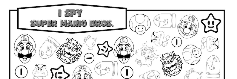 I Spy Super Mario Bros. Theme - INSTANT DOWNLOAD - Etsy