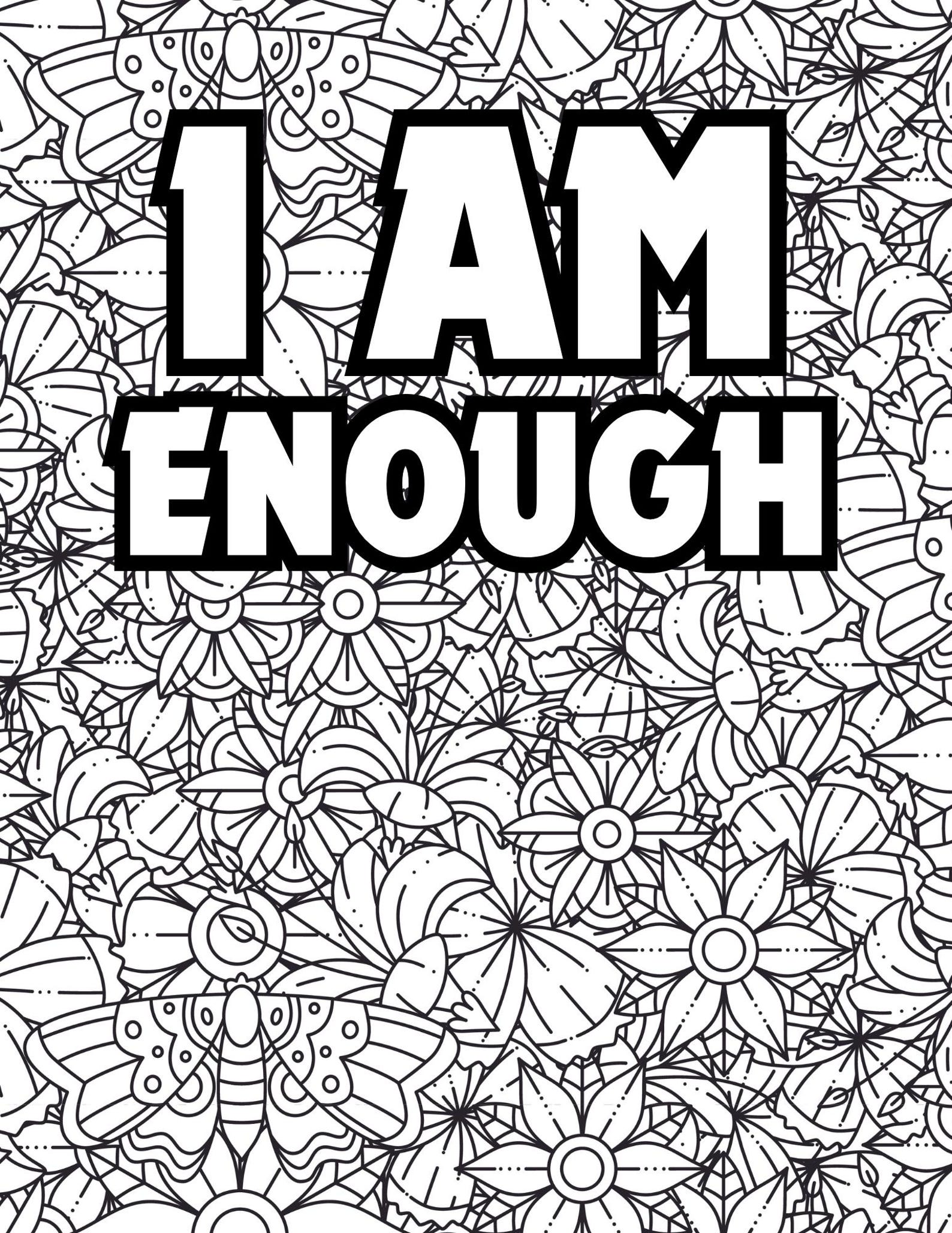 Positive Affirmations Coloring Pages - INSTANT DOWNLOAD - Etsy
