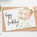 Happy Birthday Printable Card Greeting Card Editable Pink Glitter 5x7 ...