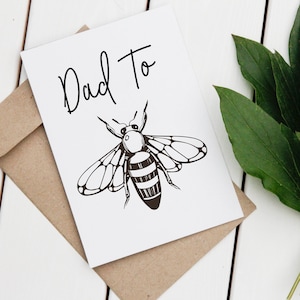 Father's Day Printable Editable Dad to Bee for Father Dad - Etsy