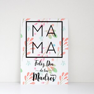 Dia De Las Madres Spanish Printable Card for Mom, Greeting Card ...