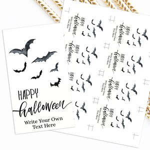 Halloween Bat Gift Tags, Editable Printable (digital Download) - Etsy