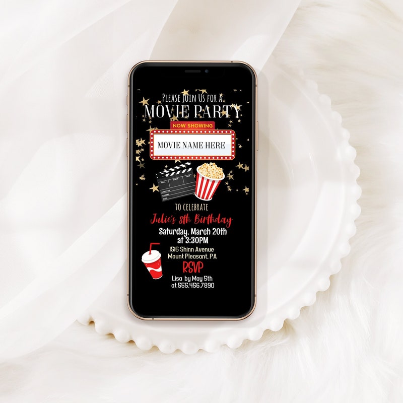Outdoor Movie Invite - Etsy