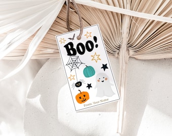 Editable Halloween Favor Tags Boo Gift Tags Costume Party Trick or ...
