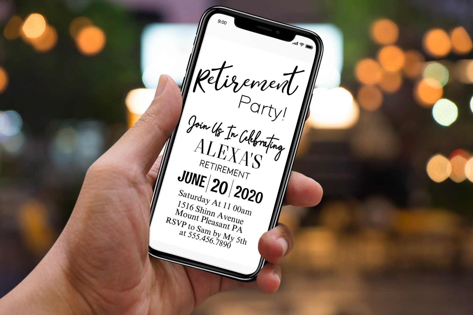Retirement Party Electronic Invitation Mobile Invite - Etsy