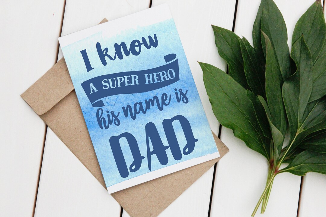 Father's Day Printable Editable Superhero Card for Father - Etsy
