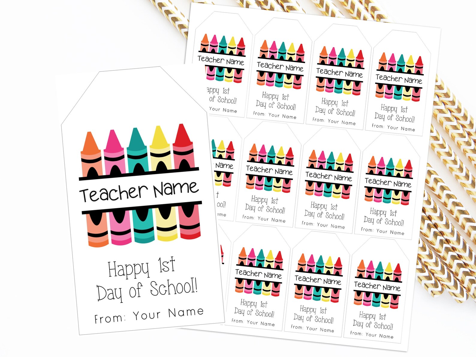 Teacher Printable Gift Tag First Day of School Student PTO - Etsy