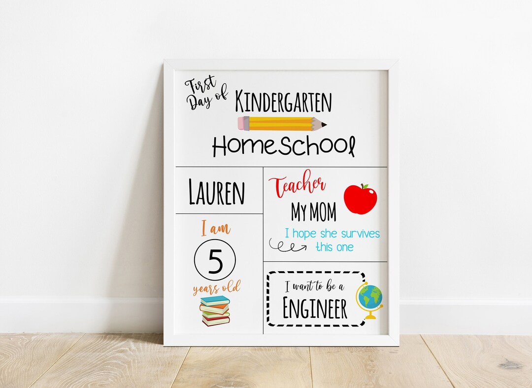 Back to School Kids Printable Sign First Day of School Editable INSTANT ...
